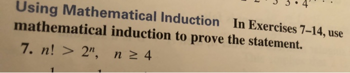 Solved Using Mathematical Induction In Exercises 7-14, use | Chegg.com