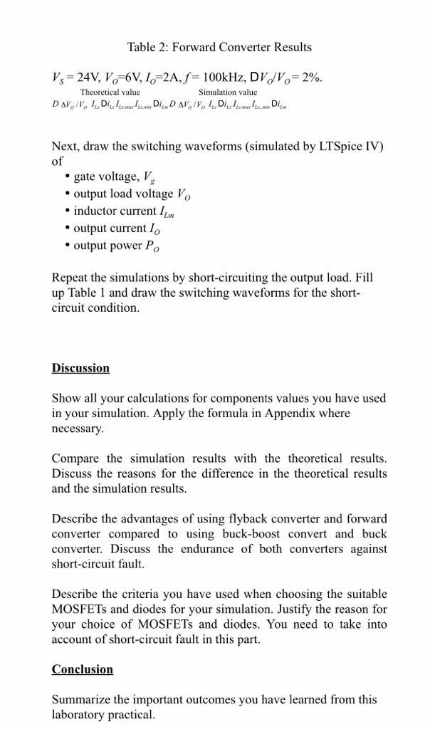 Solved Part B: Forward Converter Repeat your experiment to | Chegg.com