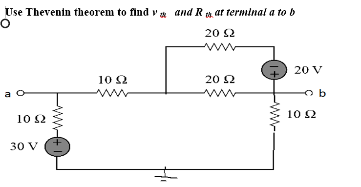Solved Use Thevenin theorem to find v th and R th at | Chegg.com