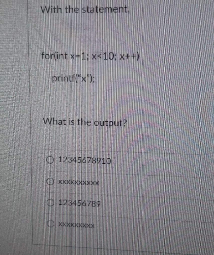 Solved With The Statement Int A 1 Whilea 