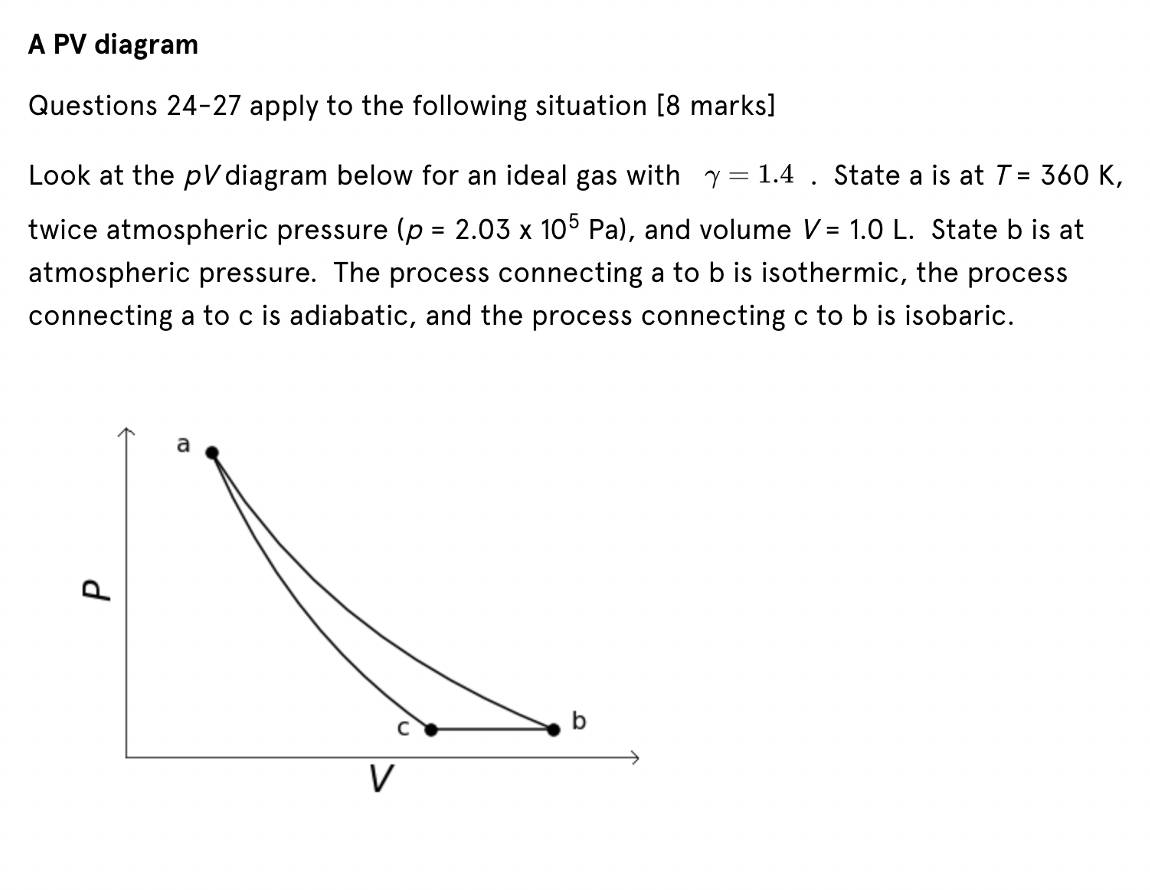 A PV diagram Questions 24-27 apply to the following | Chegg.com
