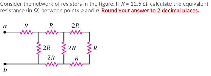 Solved Consider the network of resistors in the figure. If R | Chegg.com