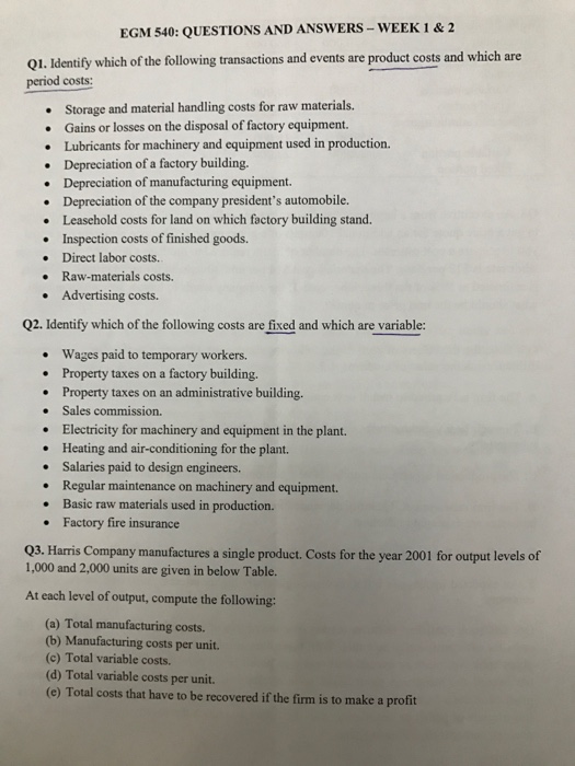 Solved EGM 540: QUESTIONS AND ANSwERS WEEK 1 & 2 Q1. | Chegg.com