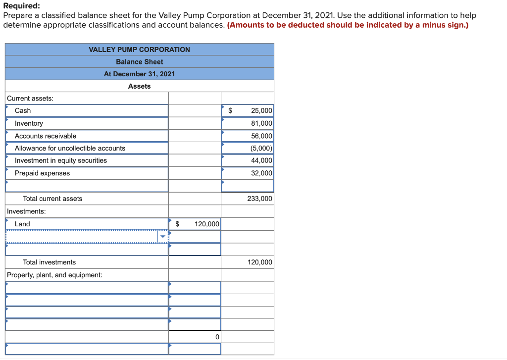 Solved Exercise 3-5 (Static) Balance sheet preparation | Chegg.com
