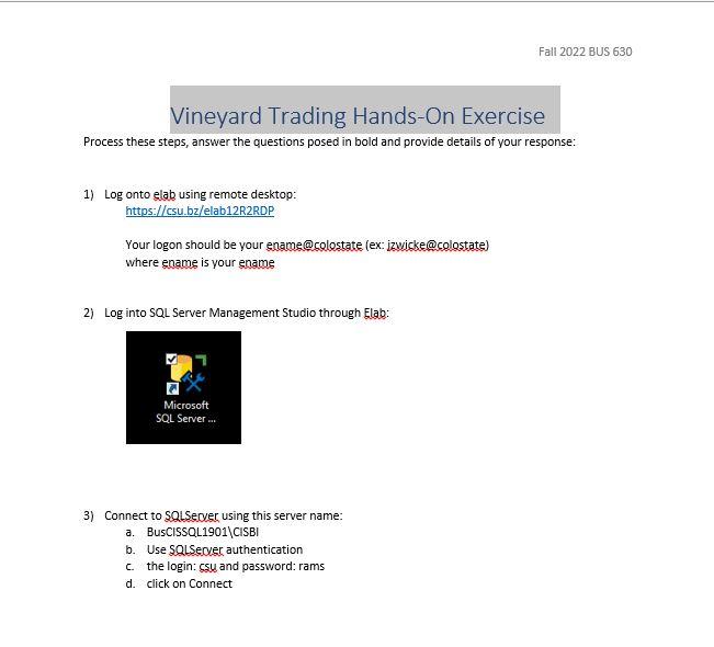 Vineyard Trading Hands-On Exercise Process these | Chegg.com