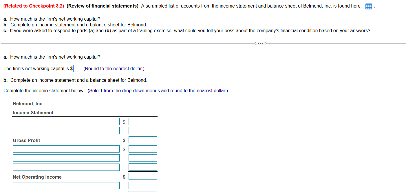 Solved (Related to Checkpoint 3.2) (Review of financial | Chegg.com