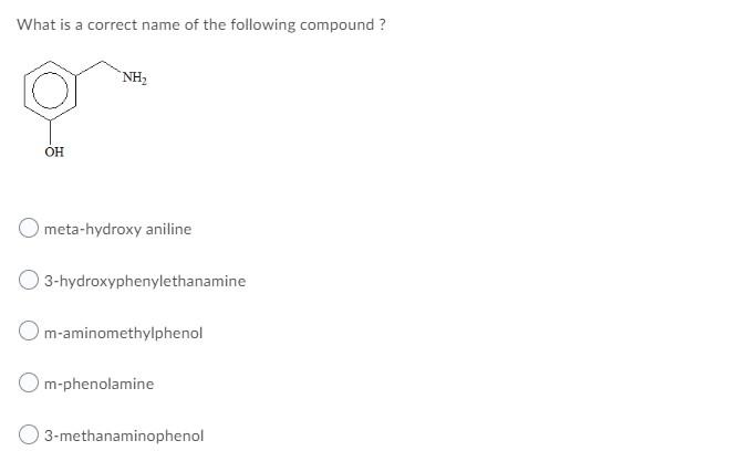 Solved What is a correct name of the following compound? NH | Chegg.com