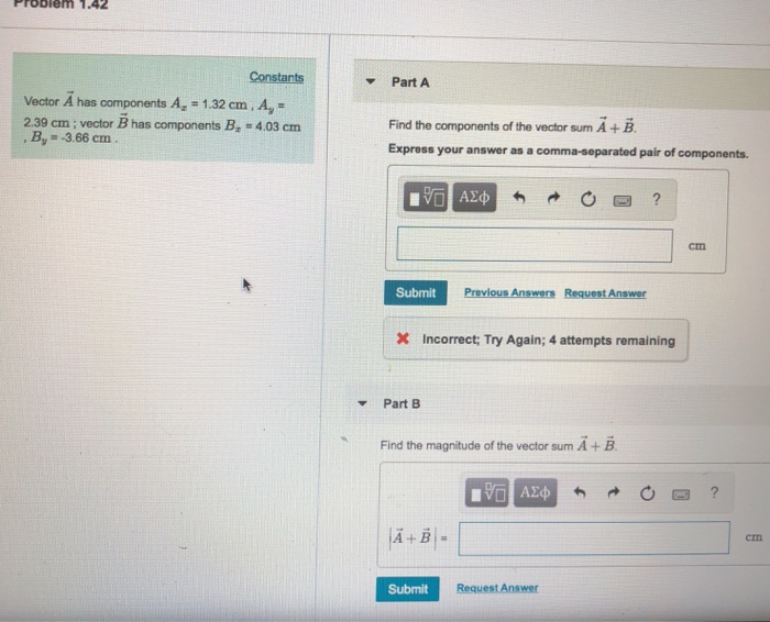 Solved Problem 1.38 Constants Part A In each of the cases | Chegg.com