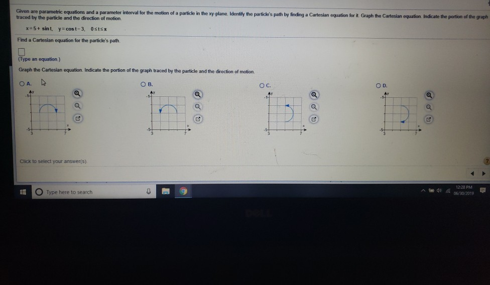 Solved Given Are Parametric Equations And A Parameter
