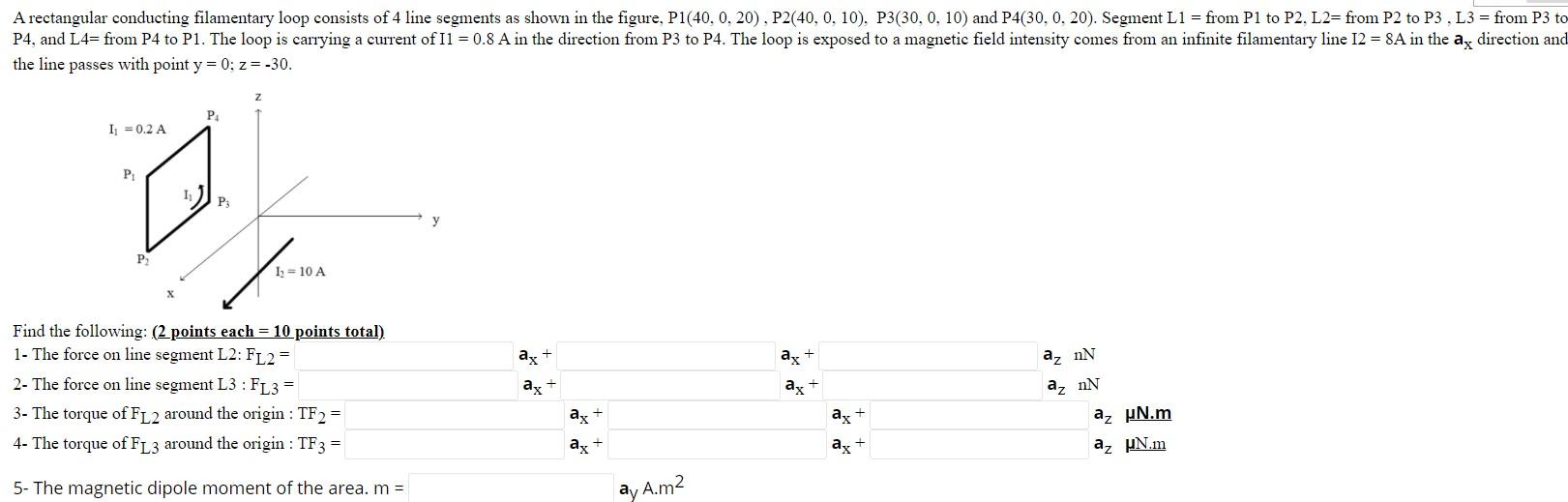 Solved A rectangular conducting filamentary loop consists of | Chegg.com