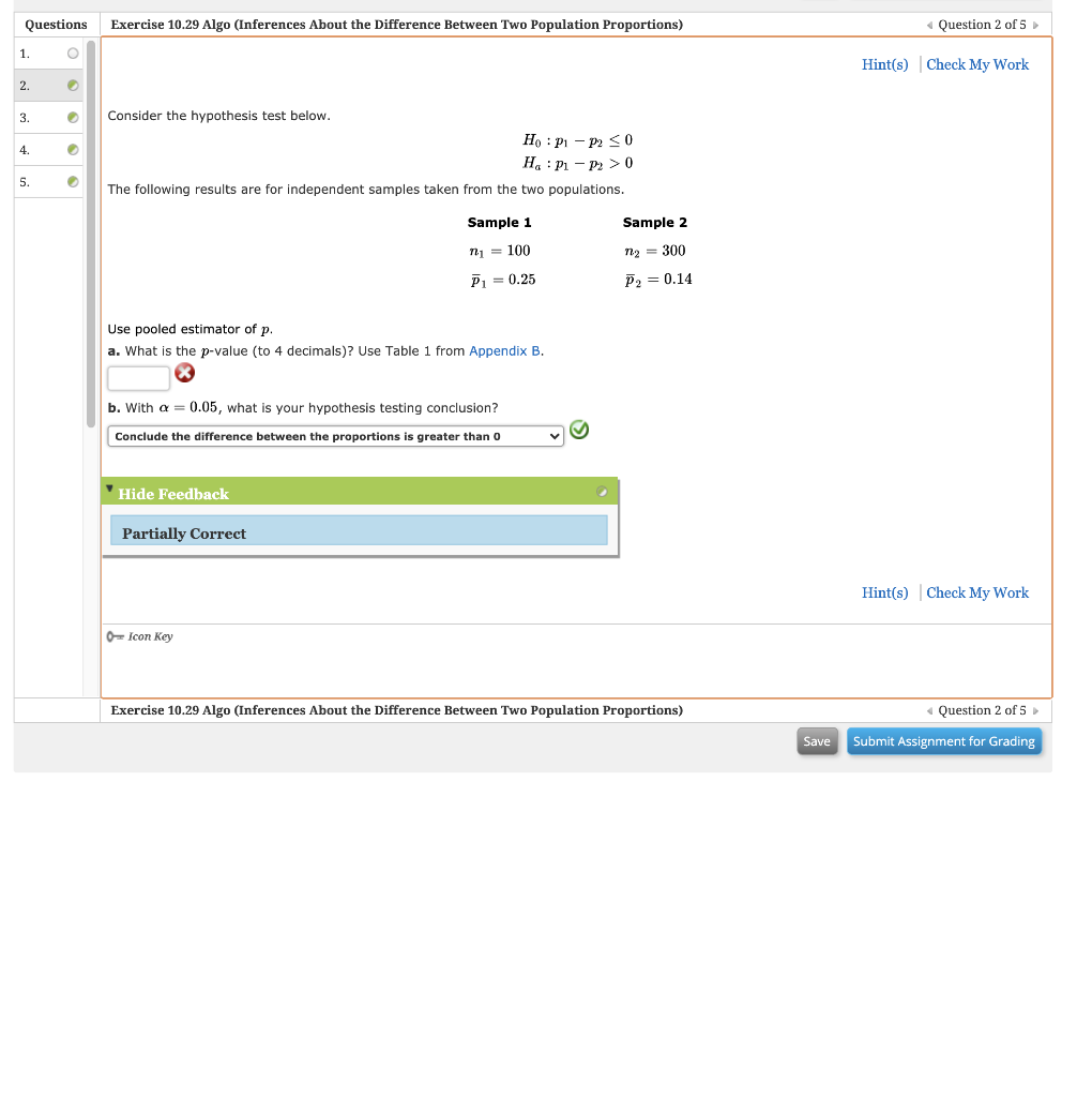 Solved Questions Exercise 10.29 Algo (Inferences About the | Chegg.com