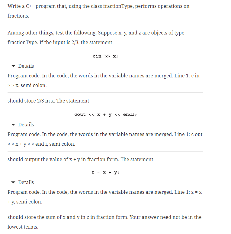 Solved 10. Rational fractions are of the form a/b, in which | Chegg.com
