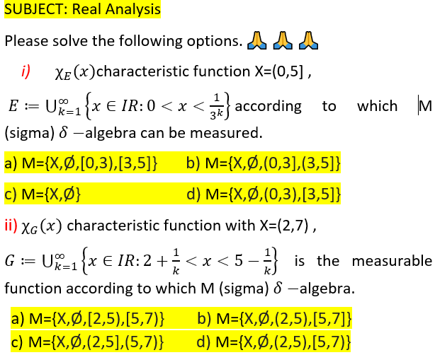 Solved SUBJECT: Real Analysis x = 3k Please solve the | Chegg.com
