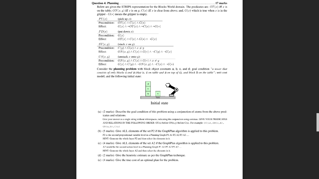 Solved Question 4: I'lanning. 17 marks Below are given the | Chegg.com