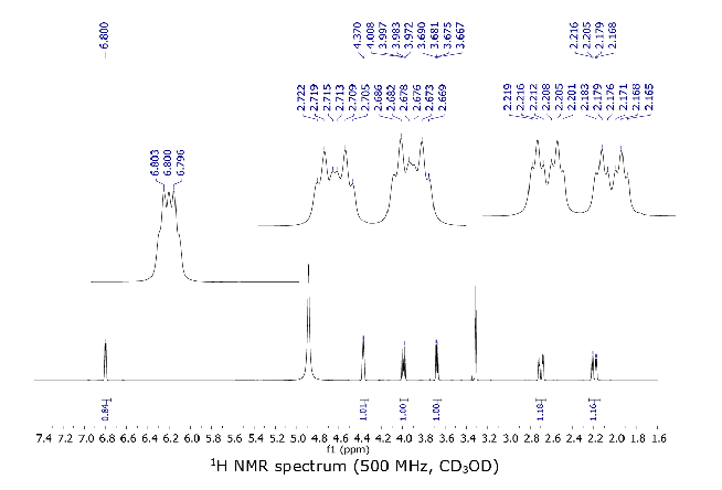 Solved 1H, 13C, COSY, HSQC, and NOESY NMR spectra of | Chegg.com