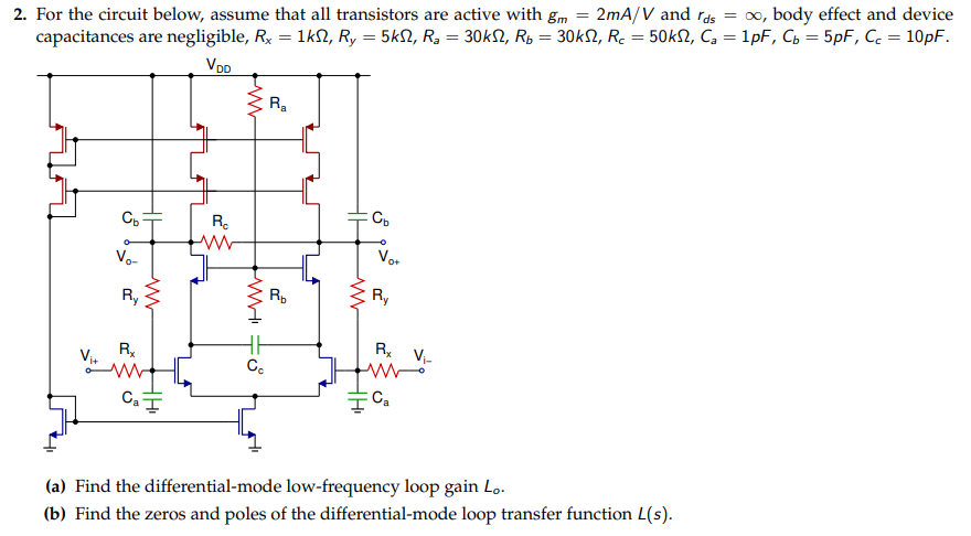For the circuit below, assume that all transistors | Chegg.com