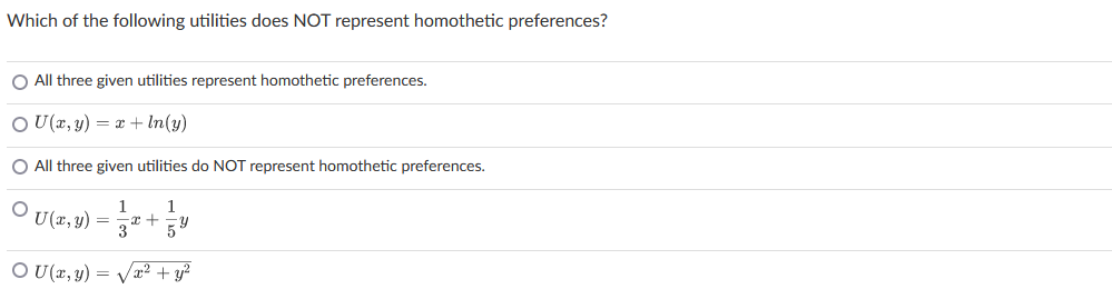 Solved Which of the following utilities does NOT represent | Chegg.com