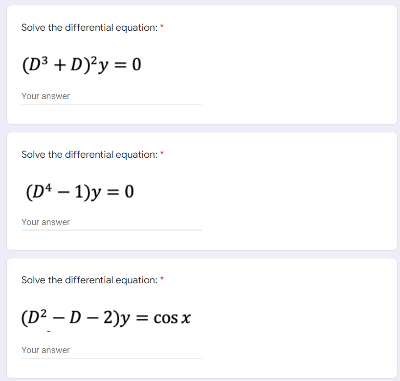 Solved Higher Order Differential Equations Choose the | Chegg.com