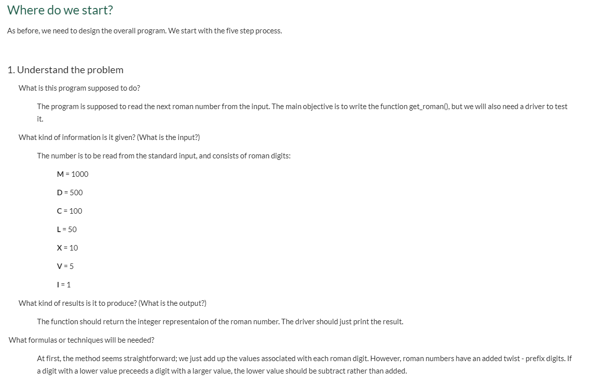 5 Points). The roman number program above works | Chegg.com
