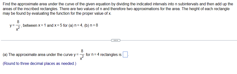 Solved Find the approximate area under the curve of the | Chegg.com