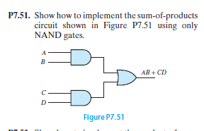 Solved P7.51. Show how to implement the sum-of-products | Chegg.com
