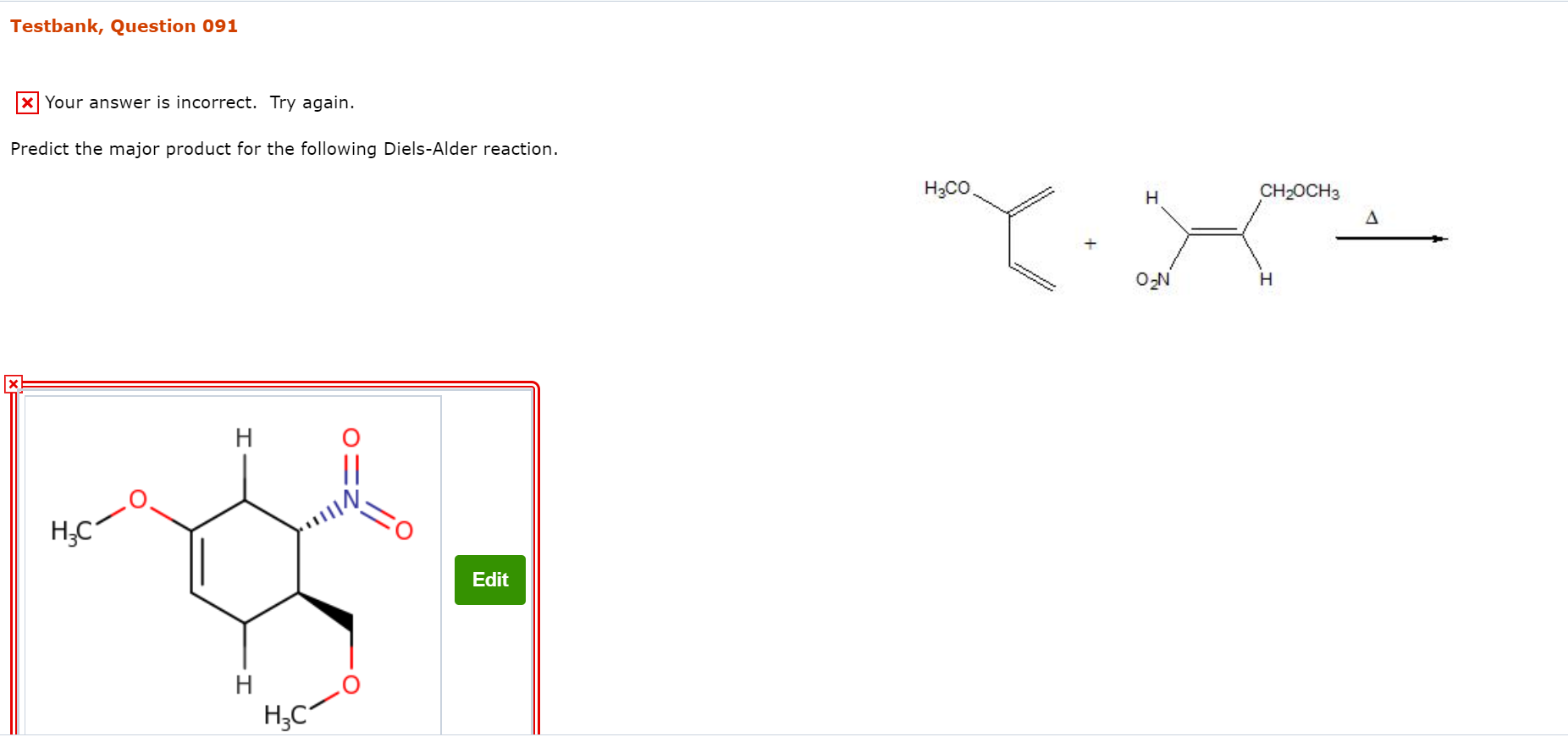 Solved Testbank, Question 091 * Your answer is incorrect. | Chegg.com Solved Testbank, Question 091 * Your answer is incorrect. | Chegg.com