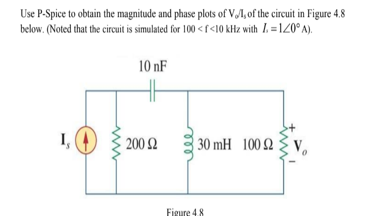 Solved Use P-Spice to obtain the magnitude and phase plots | Chegg.com