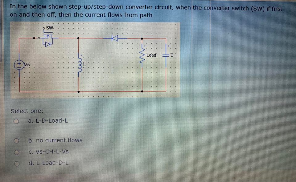Solved In the below shown step-up/step-down converter | Chegg.com