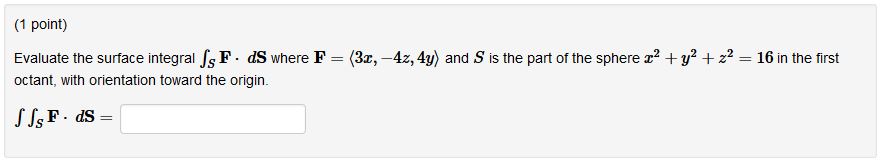 Solved Evaluate the surface integral \\( \\int_{S} | Chegg.com