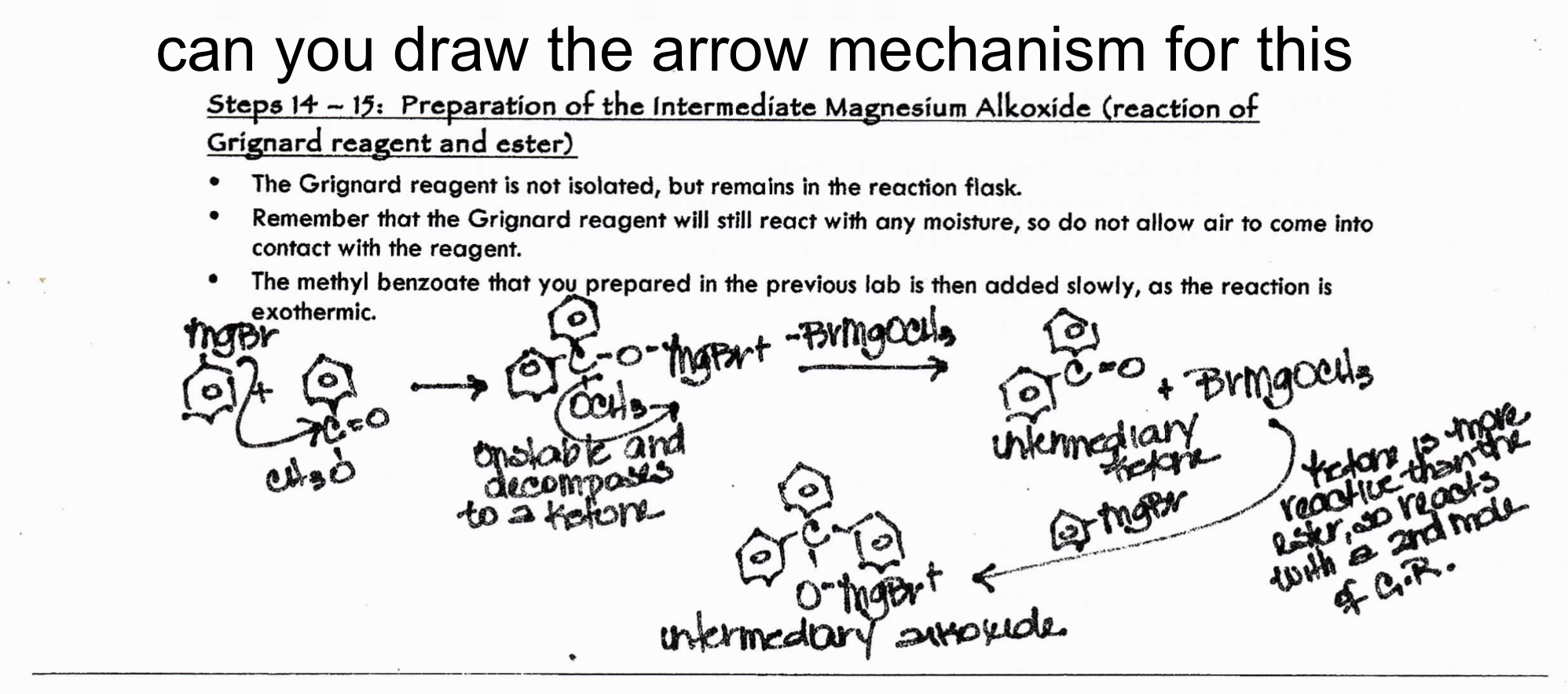 Solved can you draw the arrow mechanism for this Steps 14 - | Chegg.com
