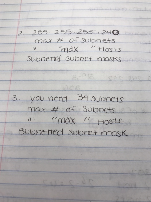 Solved 255.255.255.240 max # of subnets " "max" Hosts | Chegg.com