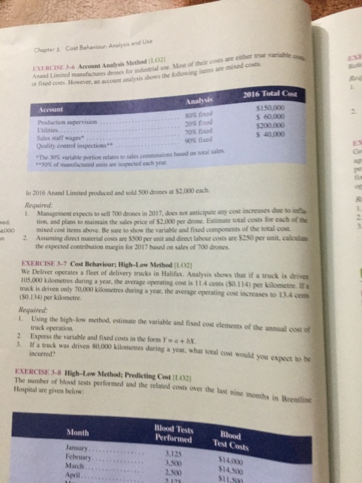 Solved Chapter 3 Cost Behaviour Analysis and Use r EXERCISE | Chegg.com