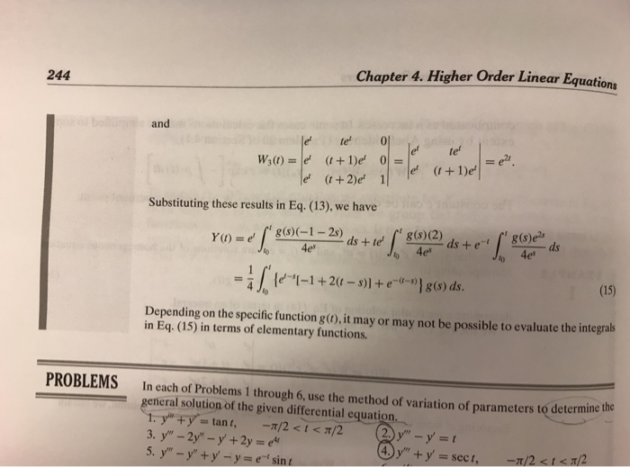 Solved Find a formula involving integrals for a particular | Chegg.com