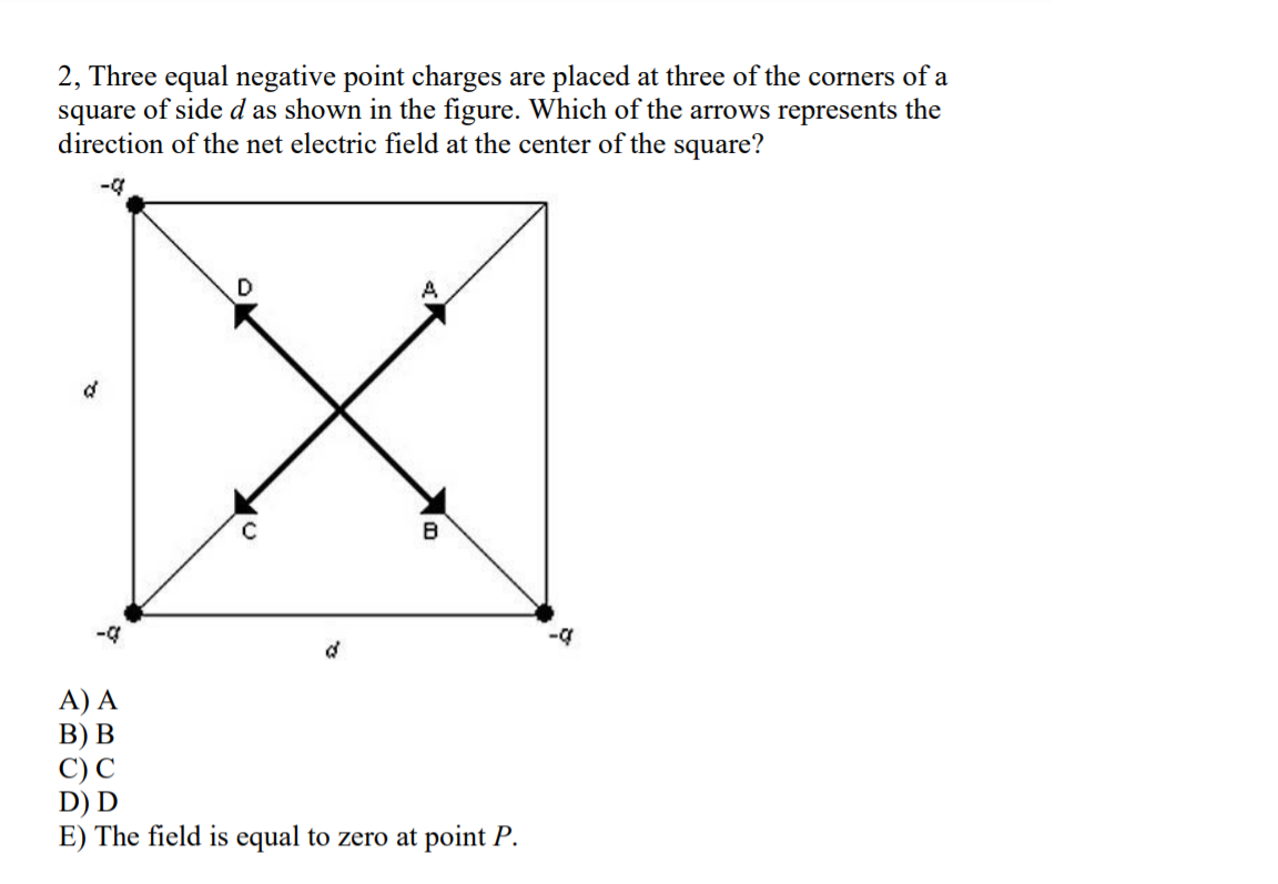 2, Three equal negative point charges are placed at | Chegg.com 2, Three equal negative point charges are placed at | Chegg.com