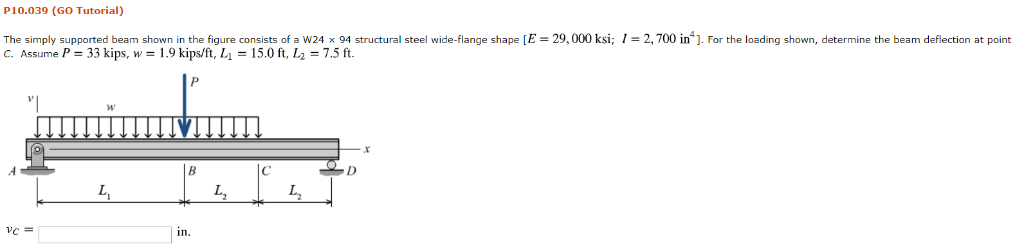 Solved P10.039 (GO Tutorial) The simply supported beam shown | Chegg.com