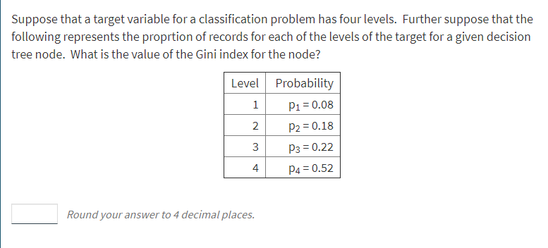 Solved Suppose that a target variable for a classification | Chegg.com
