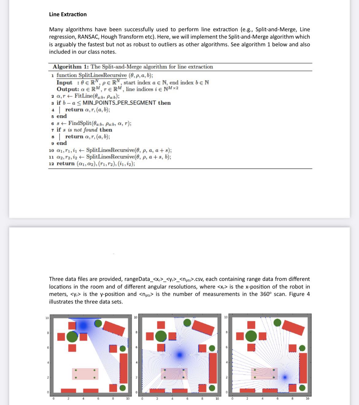 Solved Line Extraction Problem 3 (This is bonus problem, | Chegg.com