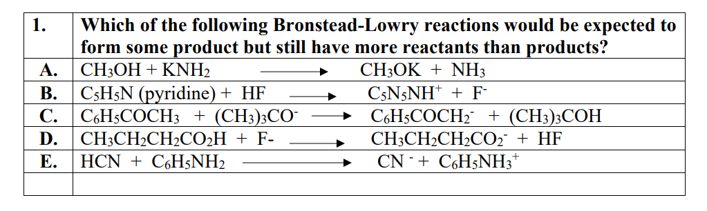 Solved 1. A. B. C. D. E. Which of the following | Chegg.com