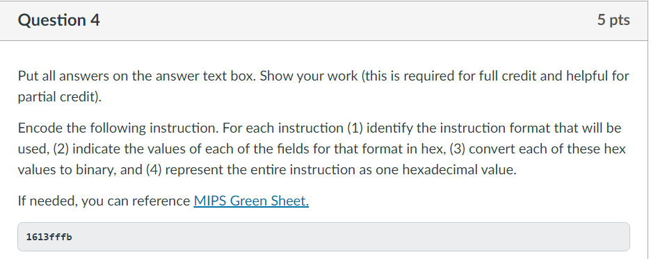 Solved Put all answers on the answer text box. Show your | Chegg.com