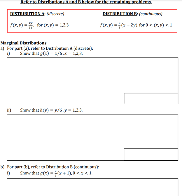 Solved DISTRIBUTION A: (discrete) DISTRIBUTION B: | Chegg.com