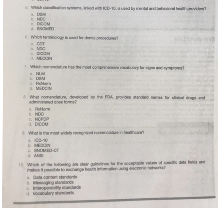 Solved: Which Classification Systems, Linked With ICD-10, ... | Chegg.com