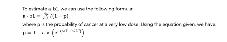 Solved To estimate a⋅b1, we can use the following formula: | Chegg.com