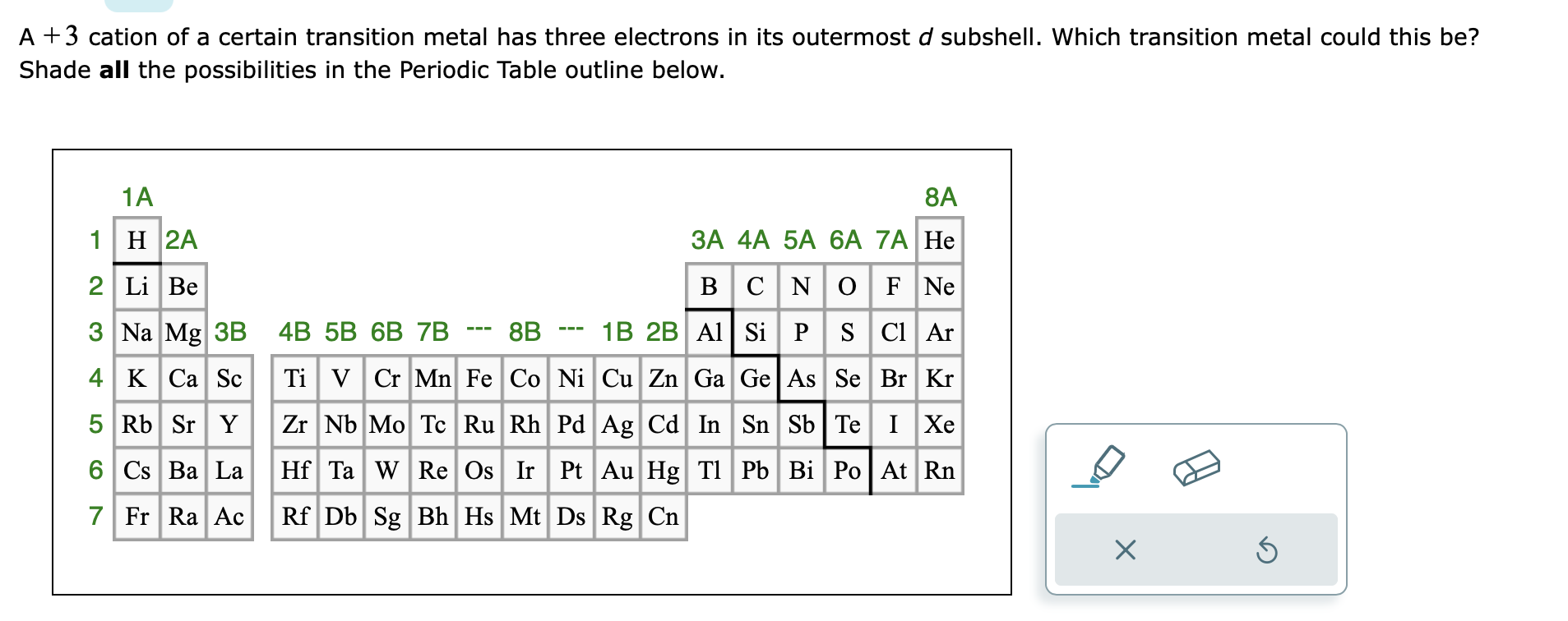 Solved A +3 cation of a certain transition metal has three | Chegg.com