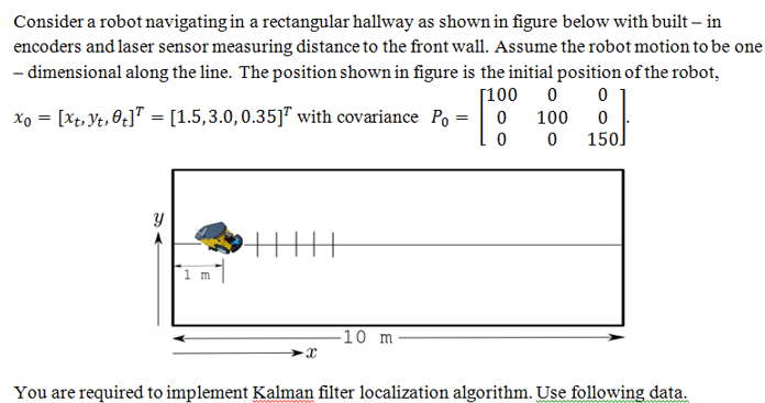 Consider a robot navigating in a rectangular hallway | Chegg.com