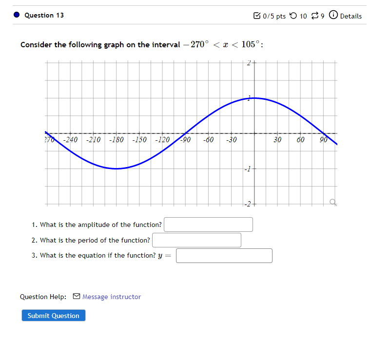 Solved Question 13 B0/5 pts 10 9 Details Consider the | Chegg.com