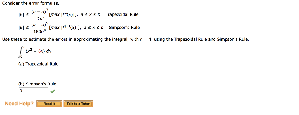 Solved Use the Trapezoidal Rule and Simpson's Rule to | Chegg.com