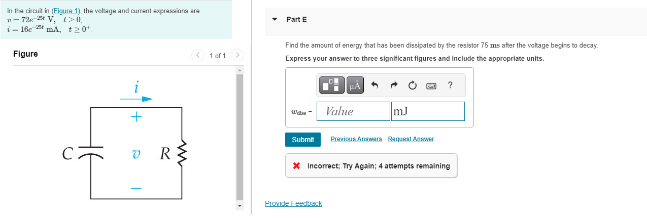 Solved In the circuit in (Figure 1), ﻿the voltage and | Chegg.com