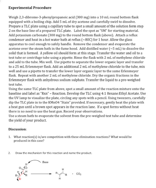 Solved Experimental Procedure Weigh | Chegg.com