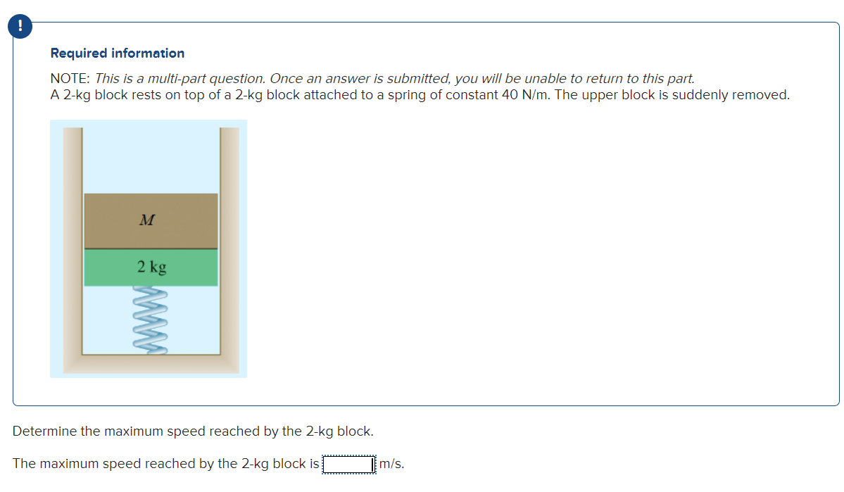 Solved ! Required information NOTE: This is a multi-part | Chegg.com