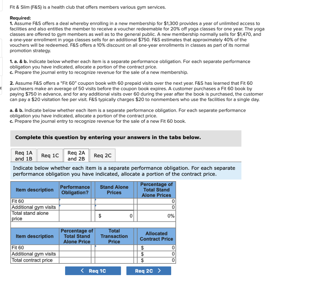 Solved Fit & Slim (F&S) is a health club that offers members | Chegg.com